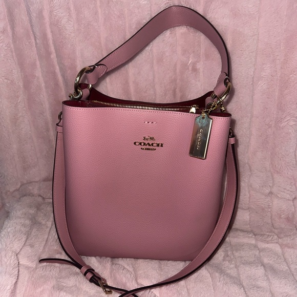 Coach | Bags | Coach Pink Leather Womens Bag | Poshmark